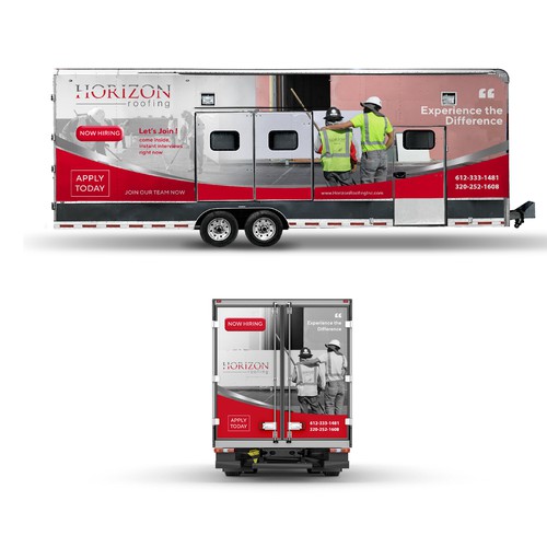 Designs | Traveling job fair enclosed trailer | Car, truck or van wrap ...