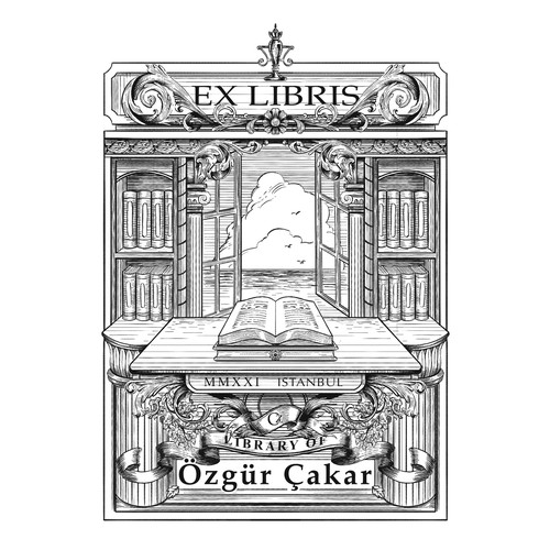 Designs | Design "Ex Libris” Bookplate Stamp for rare book collection ...