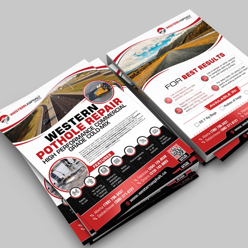Designs | Western Asphalt Products Western Pothole Repair Flyer ...