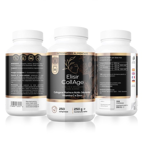 Designs | Elisir CollAge - Peel Back - Multi Lingual - Label Creation ...
