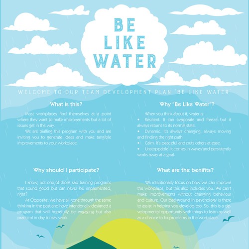 Designs | Be Like Water Infographic Map | Other design contest