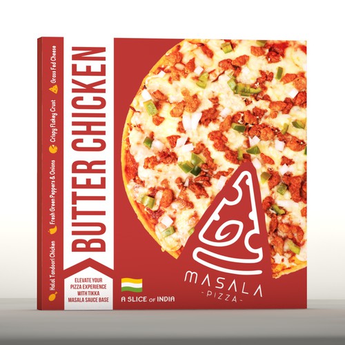 Designs | Masala Pizza Frozen Box - Indian Pizza | Product packaging ...