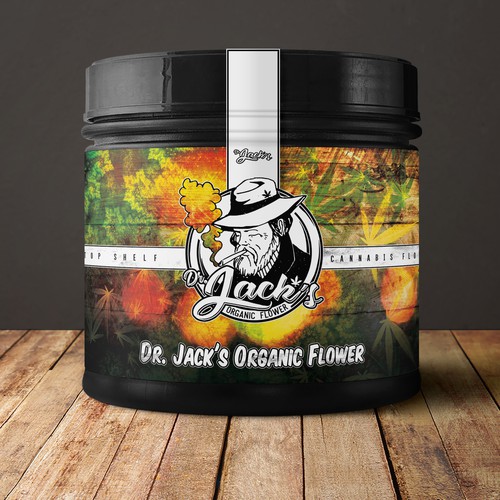 Cannabis Modern GLASS JAR Label | Product label contest