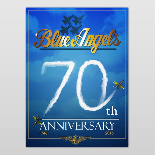 Create a wine label to celebrate the Blue Angels' 70th anniversary ...