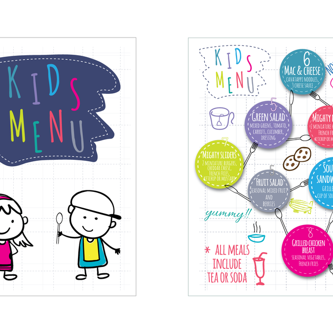 Fun Kids Menu for Marriott Marquis Houston | Menu contest