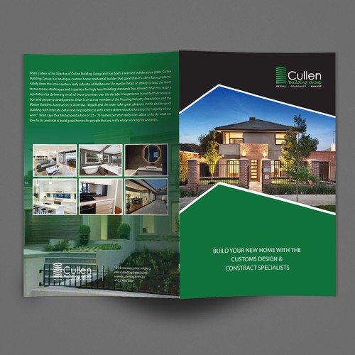 Create the most contemporary and upmarket custom home builder marketing ...