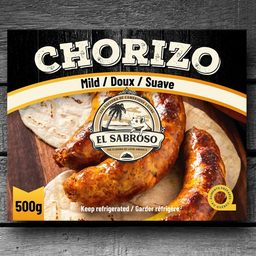 Designs | Labels for Chorizo EL Sabroso, from Latin America | Product ...