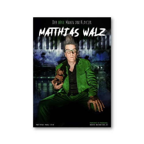 Designs | eye catching tour poster for piano-comedian Matthias Walz ...