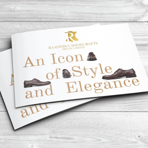 Design a fresh and sophisticated brochure for a luxury shoe ...