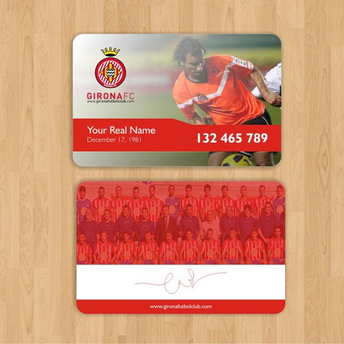 MEMBER CARD FOR SPANISH FOOTBALL CLUB | Stationery contest