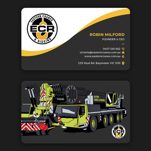 Designs | Eastern Cranes & Rigging | Business card contest