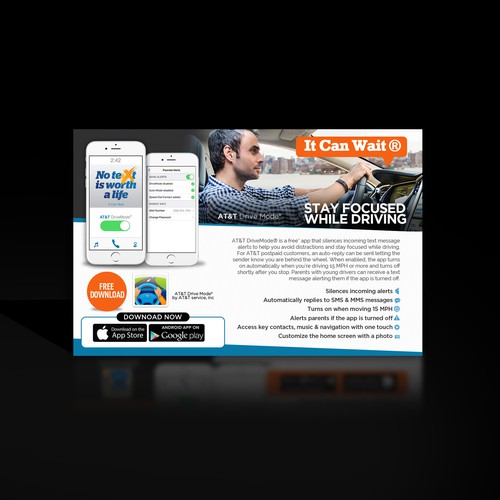 Print Advertisement for Distracted Driving Mobile Application - 1/2 ...