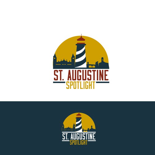 Create a minimalist illustration logo for St. Augustine Spotlight, part ...