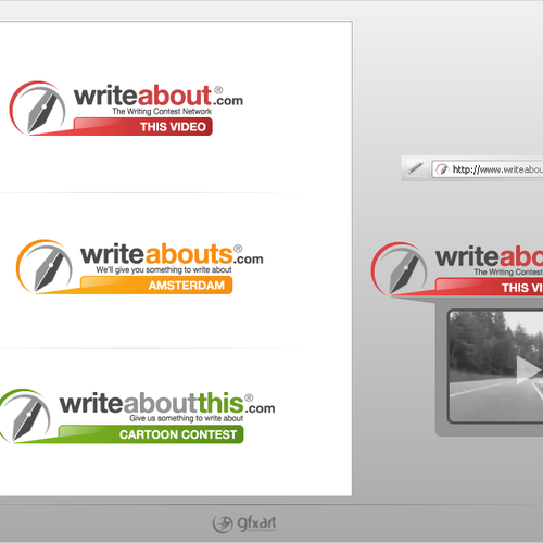 Logos for WriteAbout.com - Writing Contest Network | Logo design contest