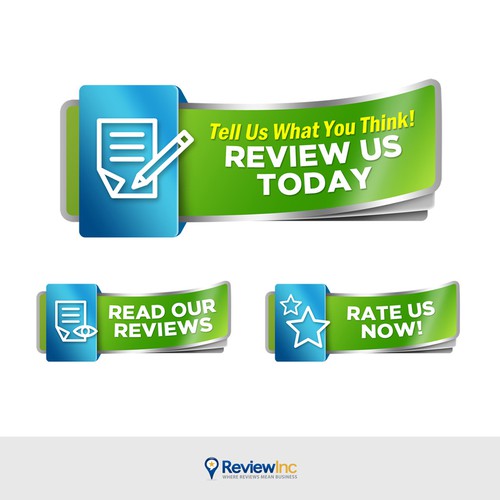 Badge Buttons To Read and Write Reviews | Icon or button contest