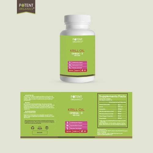 Create an eye-catching label for dietary supplement. | Product label ...