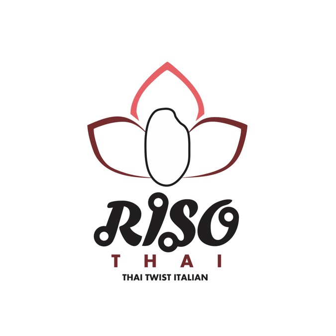 Design a stylish "Riso Thai" logo the Thai Italian food. | Logo design ...