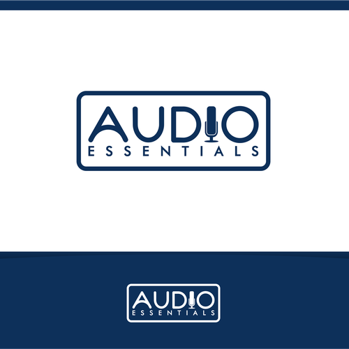 Audio Essentials Logo with old timey Microphone | Logo design contest