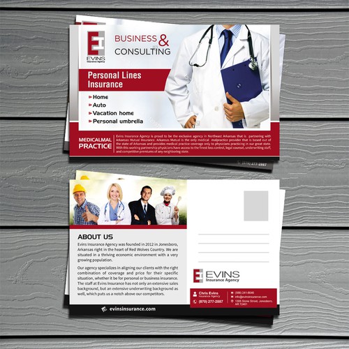 Create an eye popping postcard to attract high net worth physicians to ...