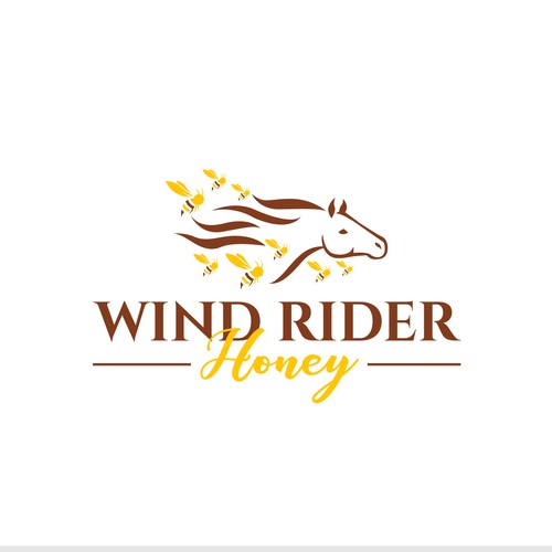 Designs | WIND RIDER BEES - Fun, Happy, Healthy, and Local | Logo ...