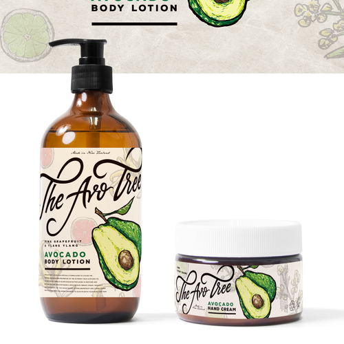 Create product labels for an All Natural Avocado based skin care ...