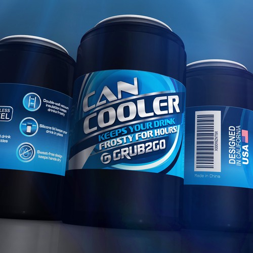 Design a Label for a Stainless Steel Can Cooler | Product label contest
