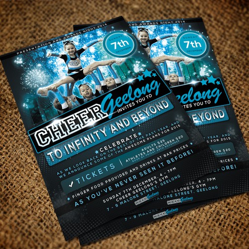 Create an "award winning" poster for a Cheerleading and Hip Hop formal ...