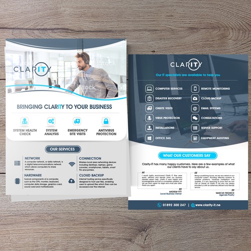 Eye Catching Flyer For Outsourcing IT Company - Clarity IT LTD ...