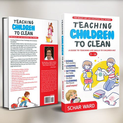 Parenting book cover design--Teaching Children to Clean: The Ready-Set ...