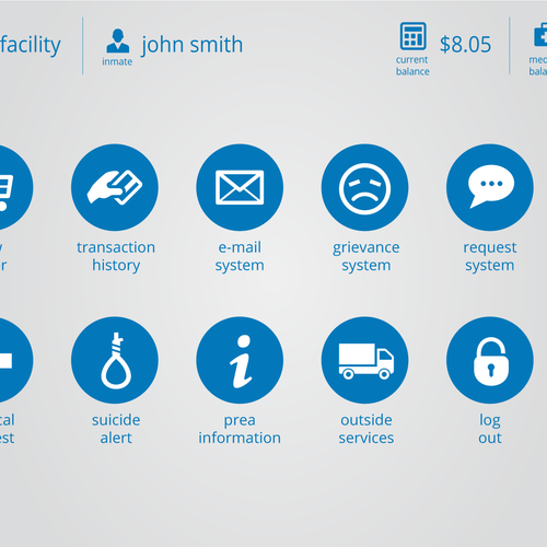 Kiosk login and menu system | Other web or app design contest