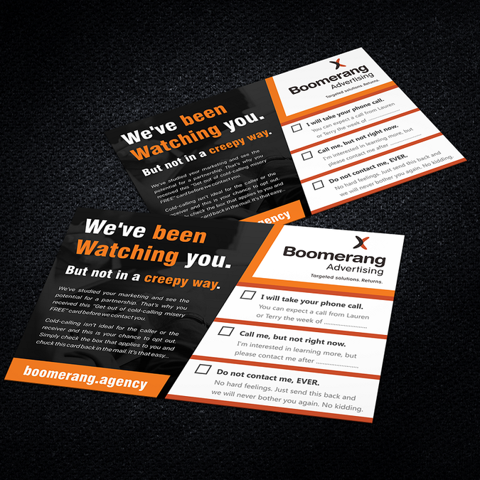 Create an impressive Business Reply card for a B2B marketing campaign ...
