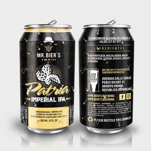 Beer label for an Imperial IPA | Product label contest