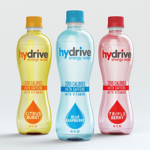 Create upscale, eye-catching bottle label for HYDRIVE Energy Water ...