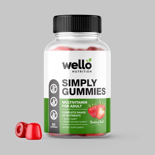 Designs | Multi vitamin gummies label design | Product label contest