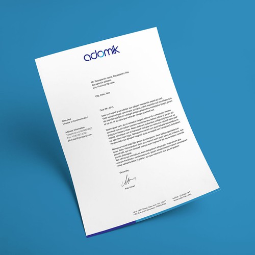 Design letterhead for a global technology company | Stationery contest
