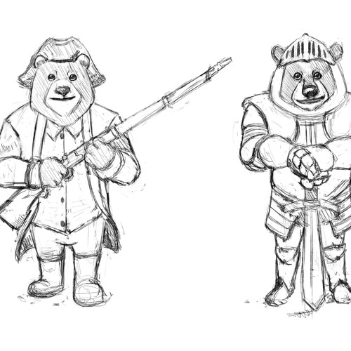 Teddy bear character - tough but snuggly - for cartoons and stuffed ...