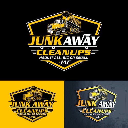 Designs | Modern Junk removal logo, badge style, both original example ...