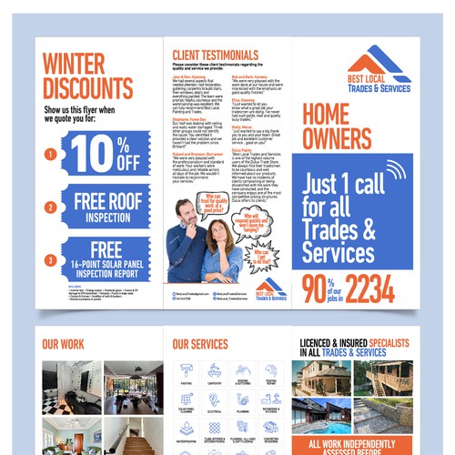 Designs | Design a Powerful New Flyer for Best Local Trades & Services ...