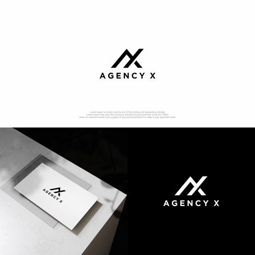 Designs | Clean, classic logo with sharp lines for AGENCY X | Logo ...