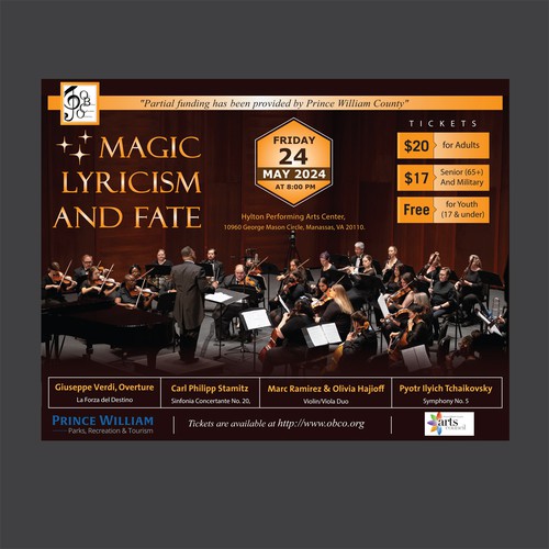 Designs | Orchestra concert flyer for community ensemble | Postcard ...
