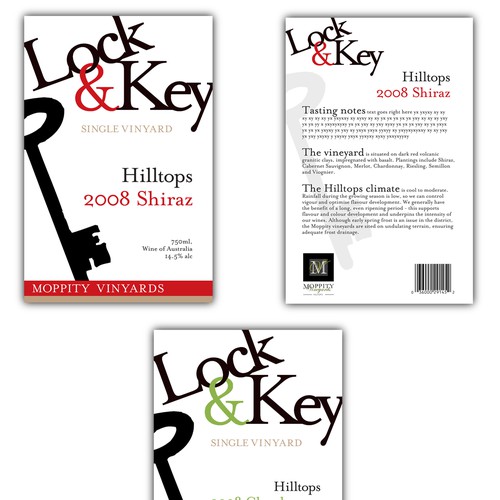 "Lock & Key" wine brand needs a premium, contemporary label | Print or ...