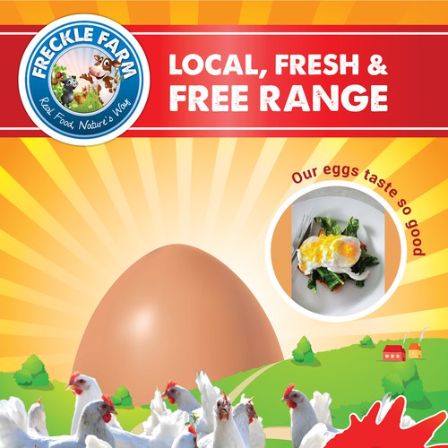 Design a poster for Freckle Farm eggs | Poster contest