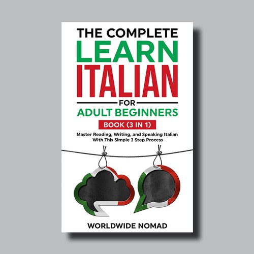 Designs | Creative cover for teaching Italian | Book cover contest