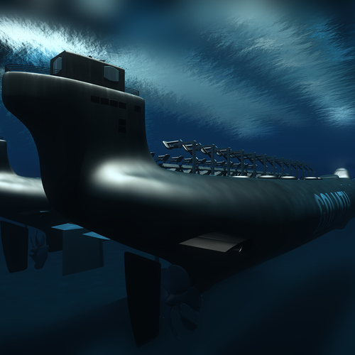 Create fictional warship for submarine novel cover | Illustration or ...