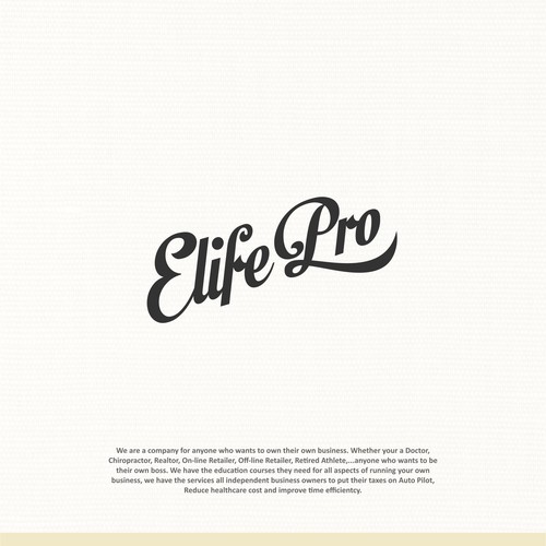 Logo for Elife Pro | Logo design contest