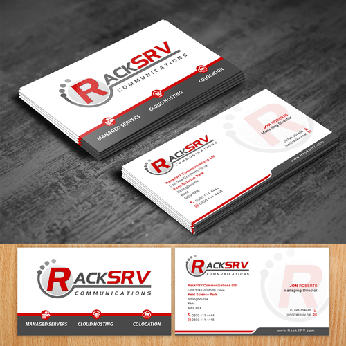 Crisp, clean business card for Internet Hosting Provider | Business ...