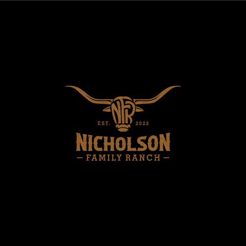 Designs | Rustic Bullhead outline for a ranch logo with NFR in the ...