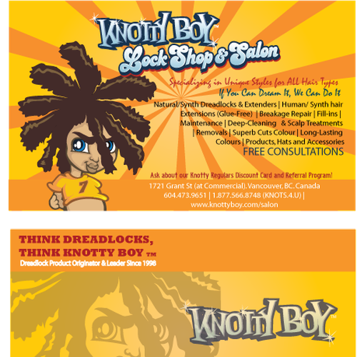 Dreadlock & Extreme Hair Salon Business/Appointment Card | Stationery ...