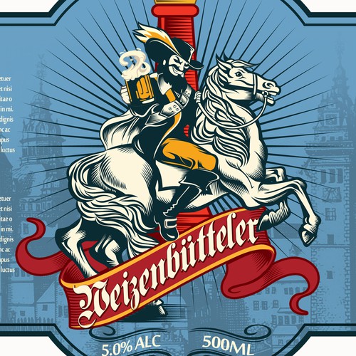 Label design for a wheat beer of an German craft beer brewery | Product ...