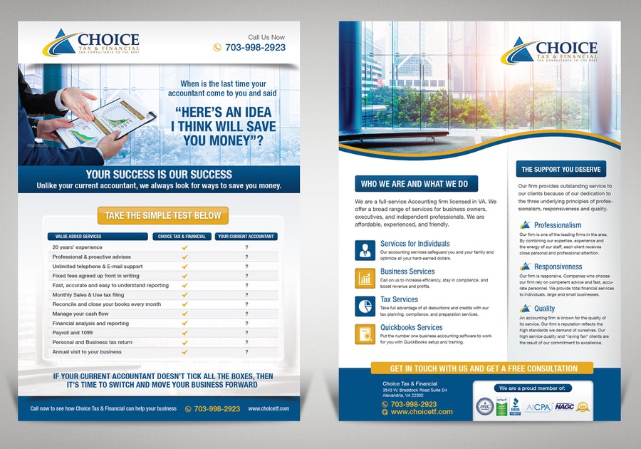 Create eye capturing small business accounting service AD | Postcard ...